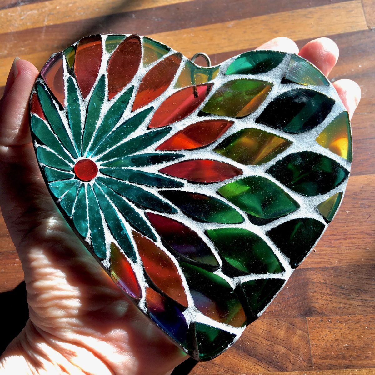 Stained Glass Mosaic Heart (ref 100) - Siobhan Allen