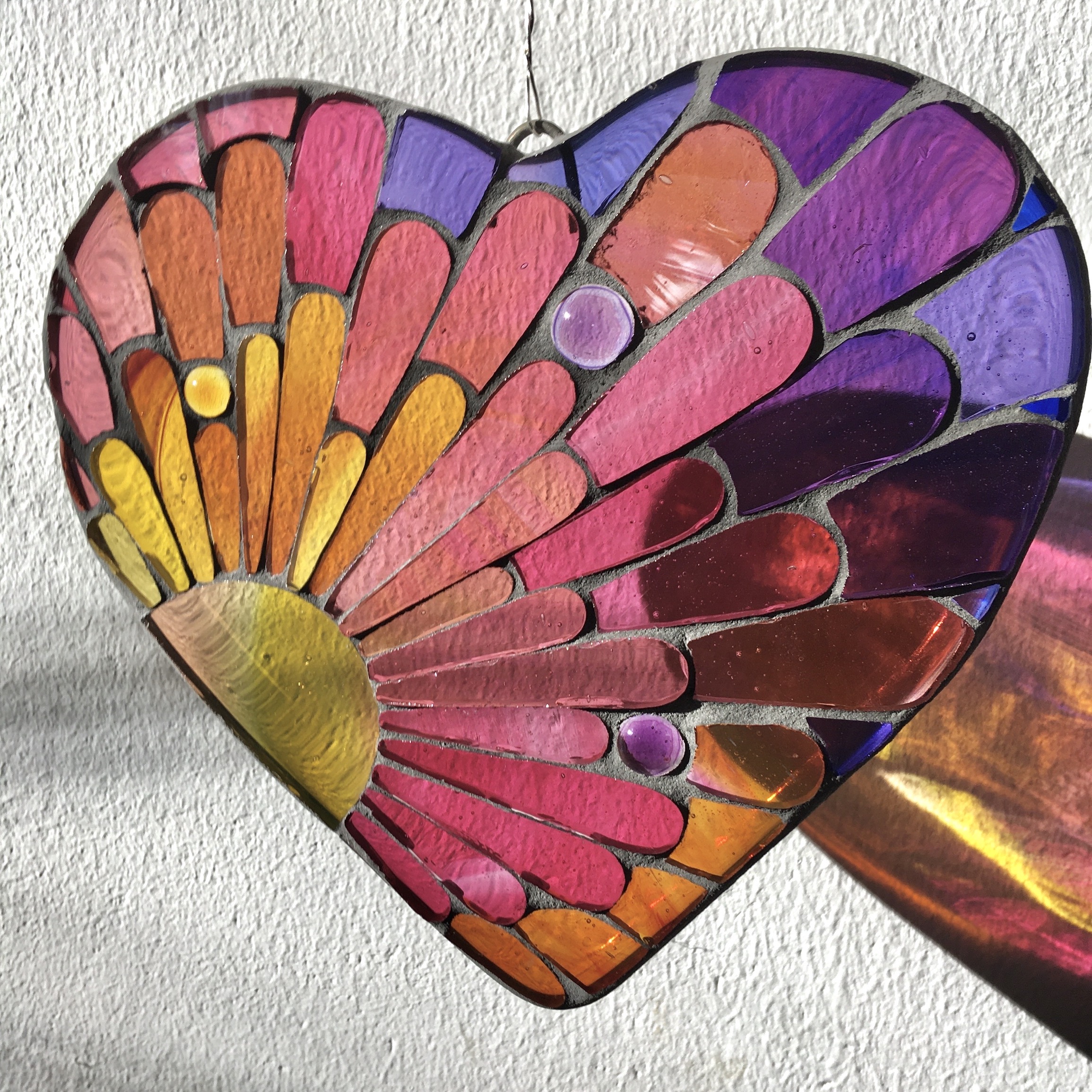 Stained Glass Mosaic Heart (ref 150) - Siobhan Allen